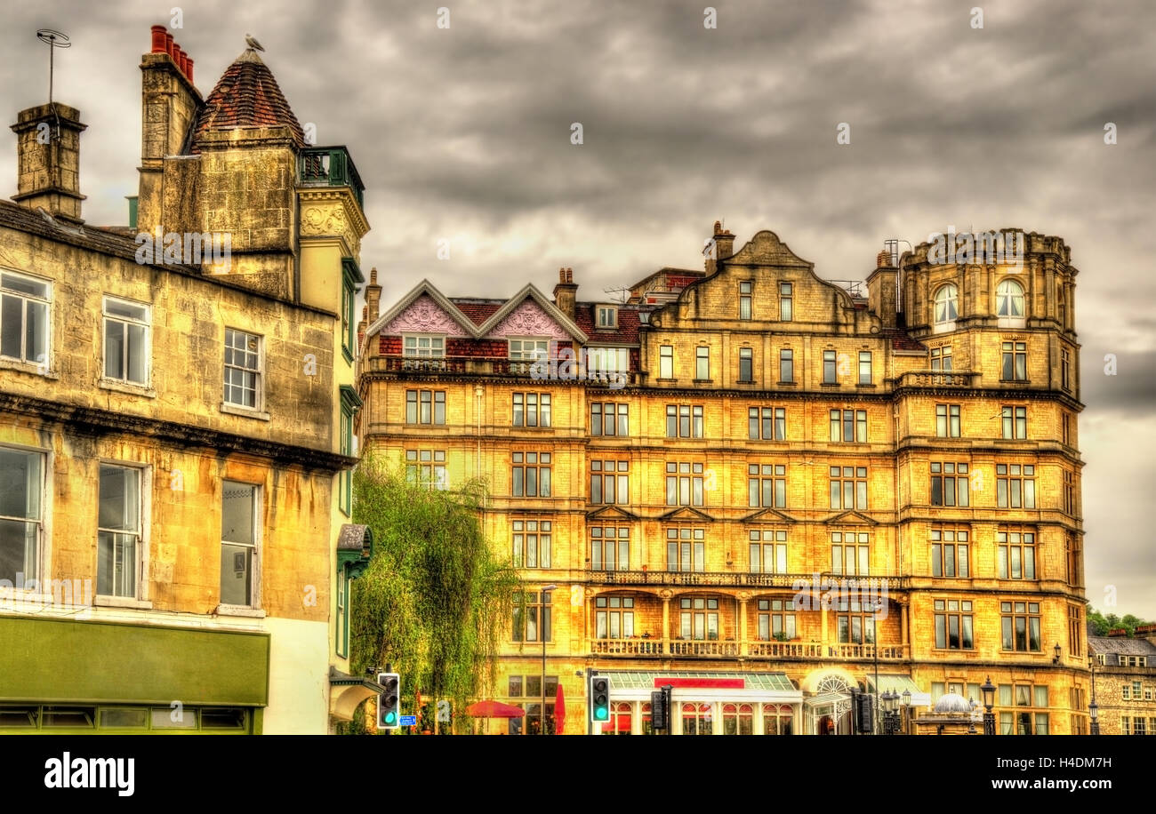 Buildings in the city centre of Bath - England Stock Photo - Alamy