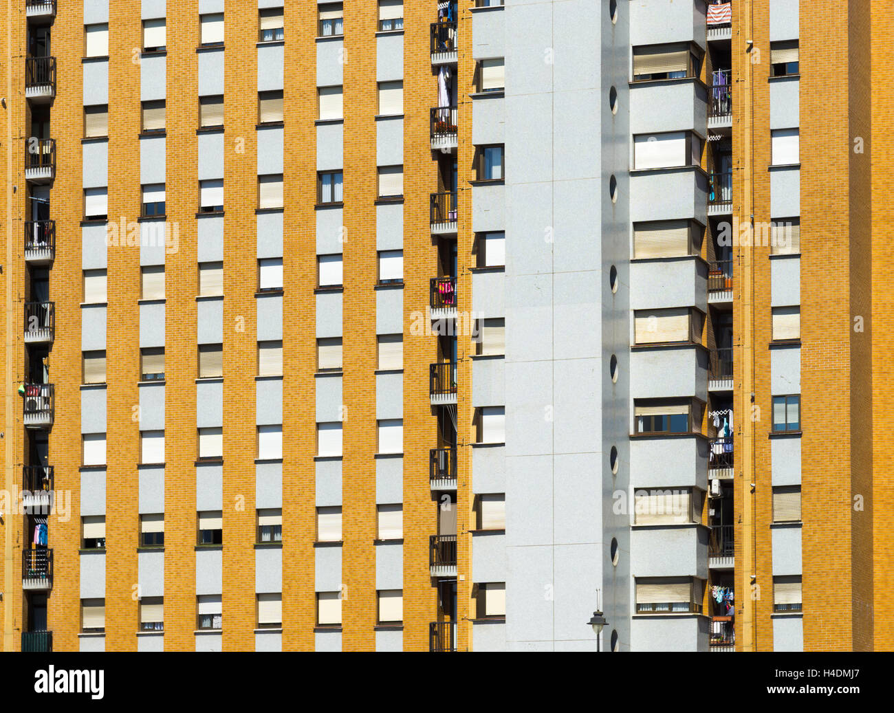 The geometric pattern of a block of flats showing the concept of high ...