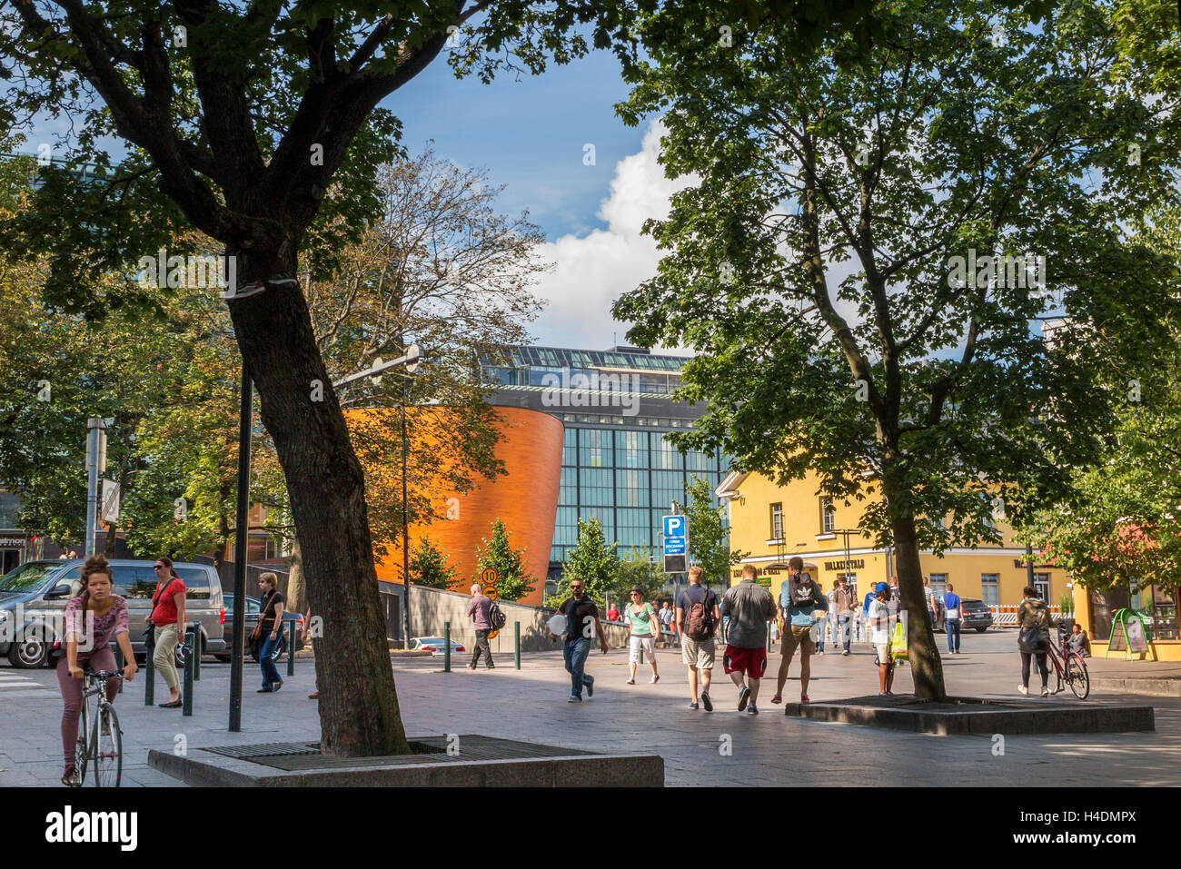 Street scene Kampii Helsinki Finland Stock Photo - Alamy