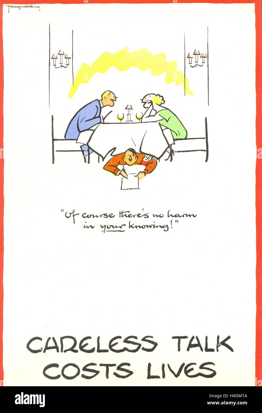 World War Two poster by Fougasse Stock Photo - Alamy