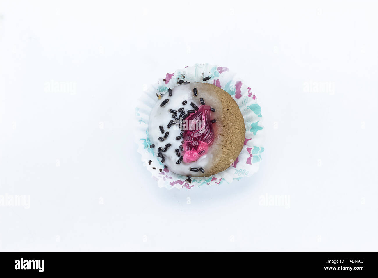Mini cakes on white background Stock Photo - Alamy