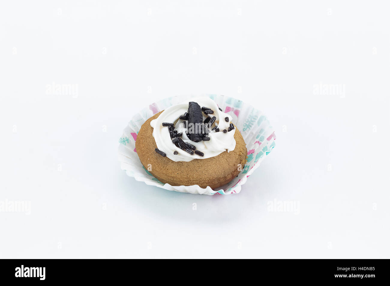 Mini cakes on white background Stock Photo - Alamy