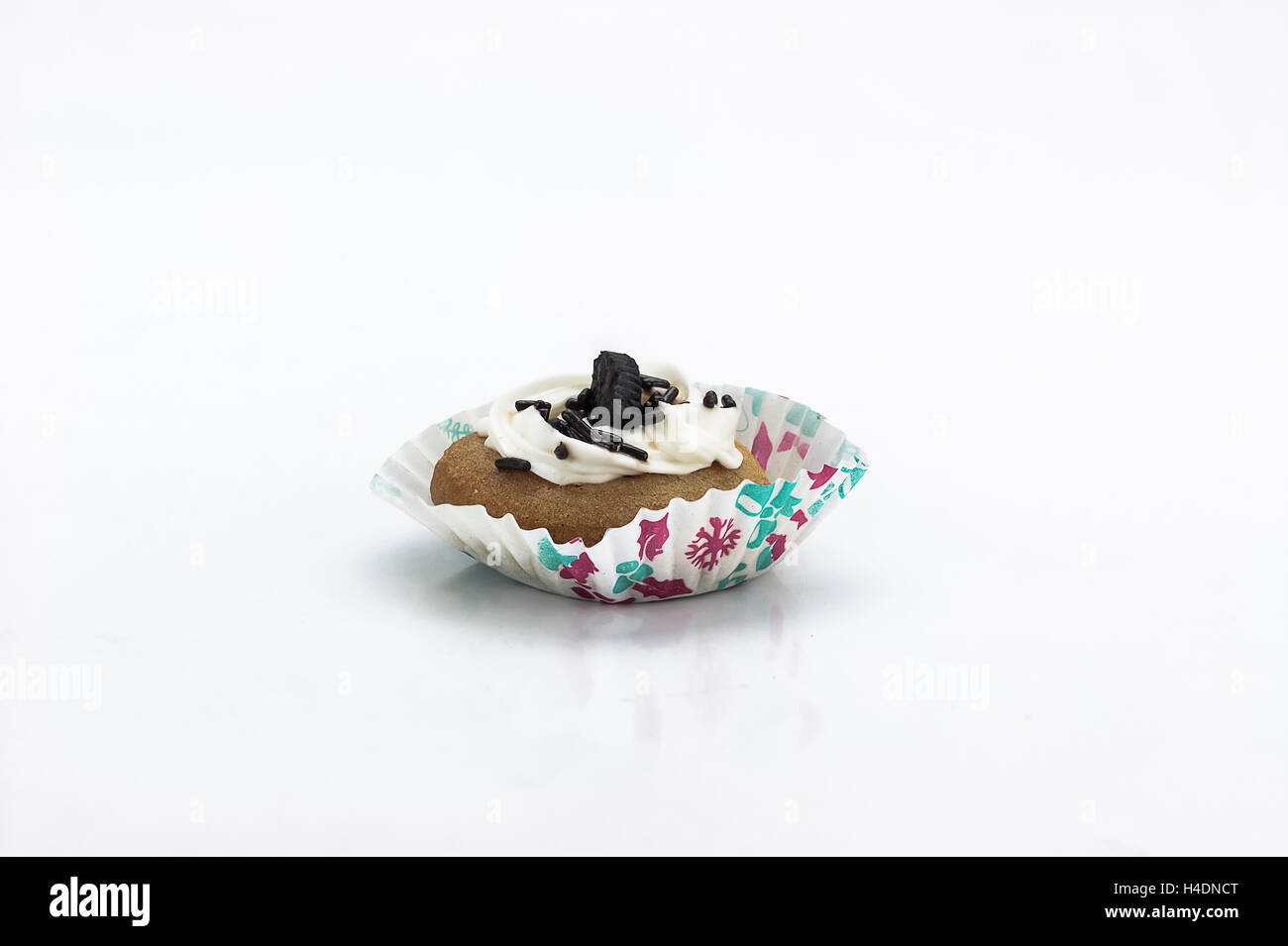 Mini cakes on white background Stock Photo - Alamy