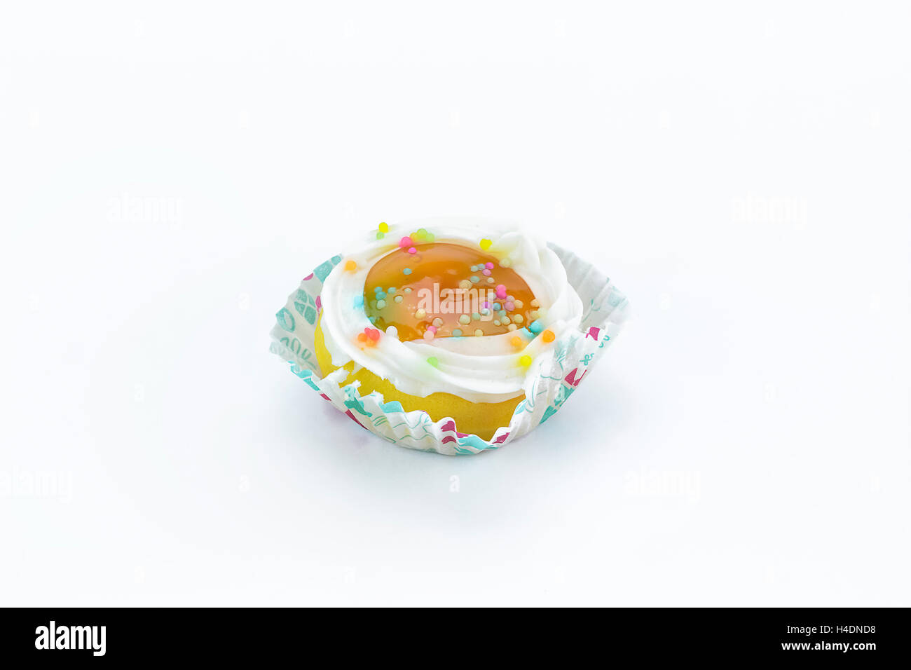 Mini cakes on white background Stock Photo - Alamy