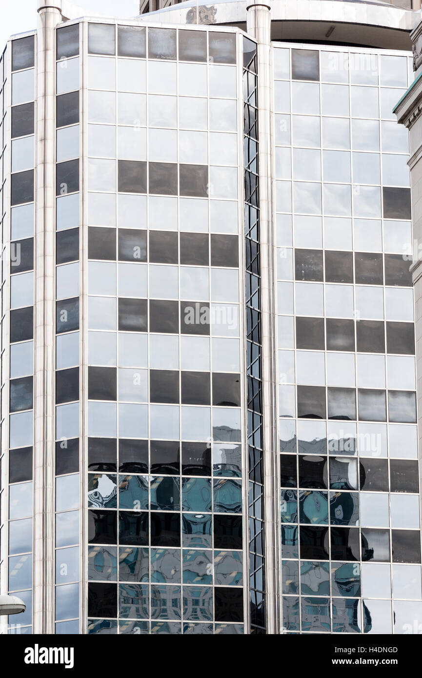 High-rise office block, Vancouver, Canada, window facade, digitally ...