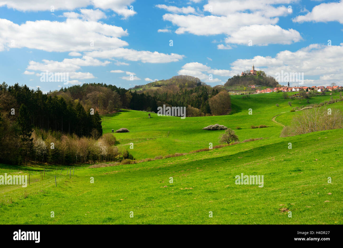 Germany, Thuringia, hall wooden country circle, with Kahla, scenery ...