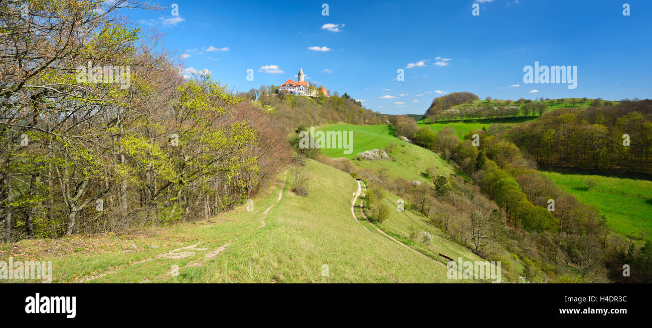 Germany, Thuringia, hall wooden country circle, with Kahla, scenery ...