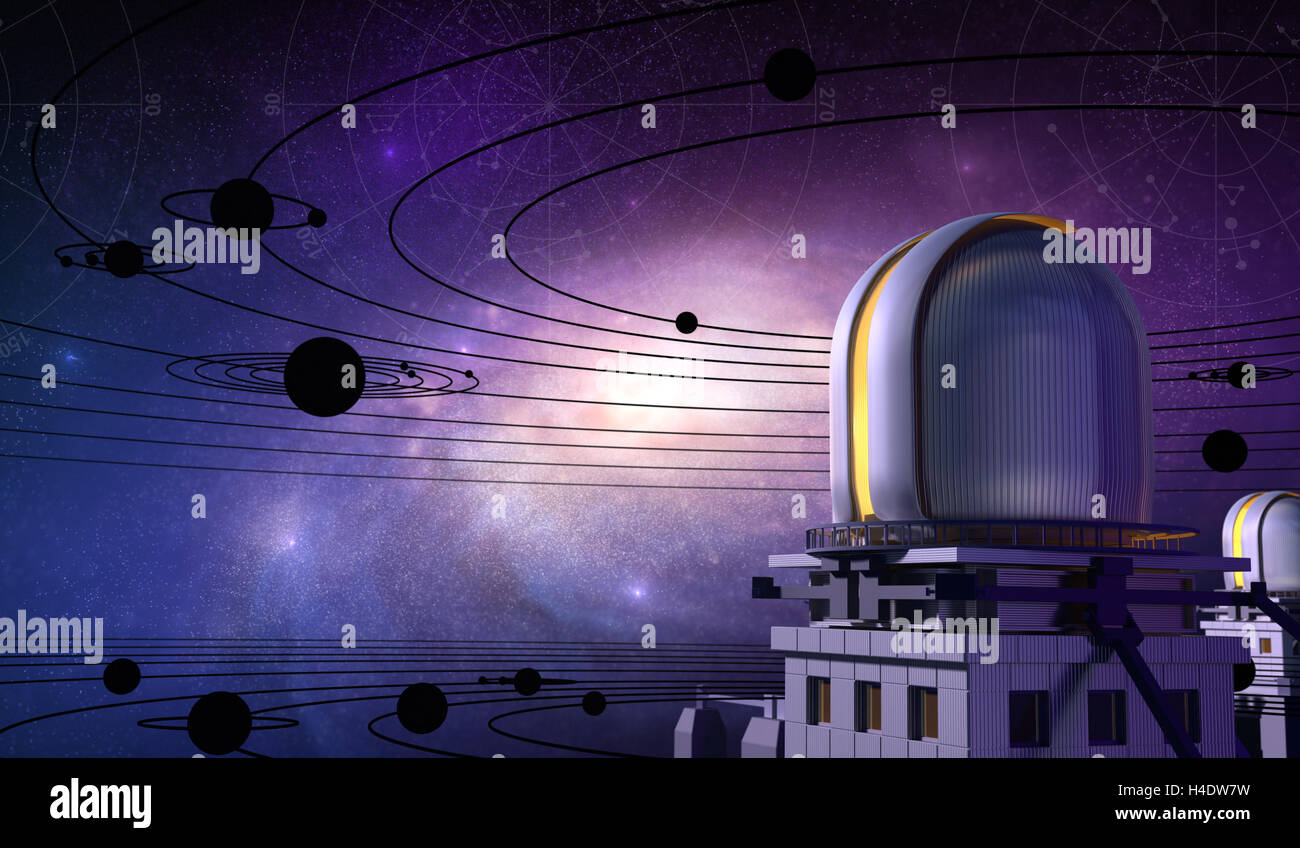 Observatory, Sky Maps and Galaxy Stock Photo - Alamy