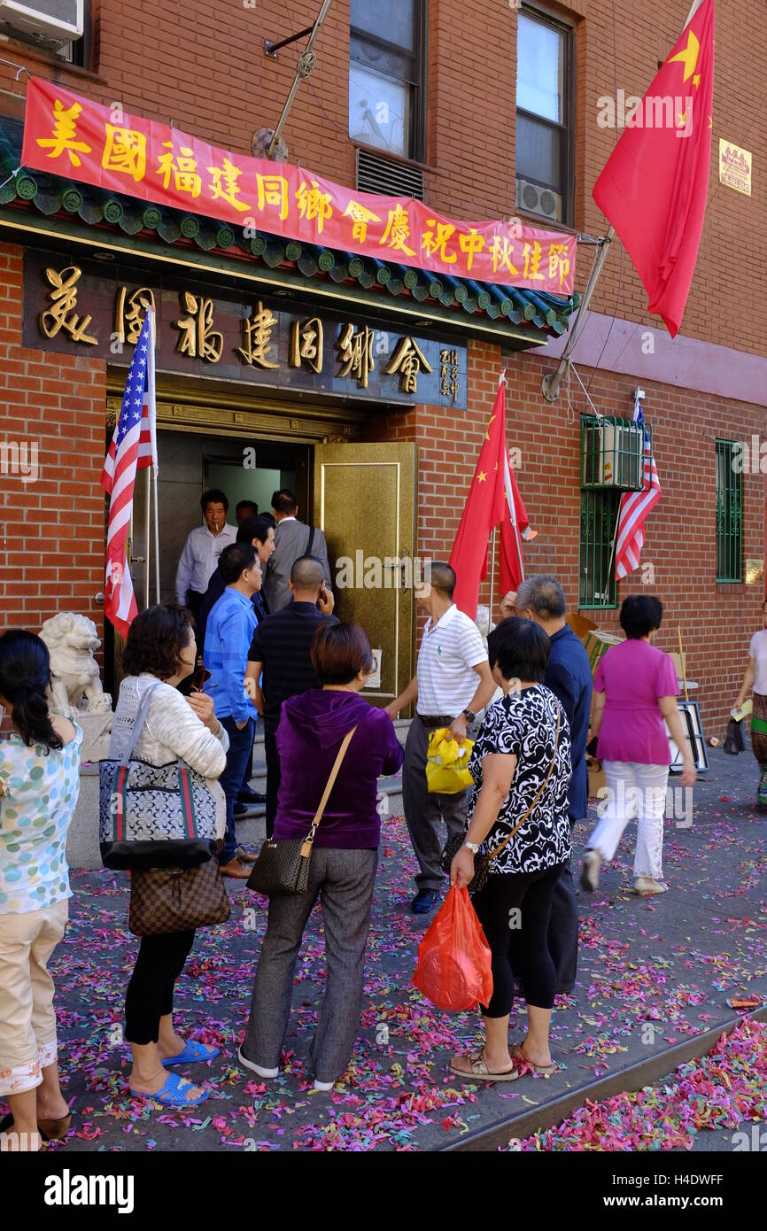 Chinese immigrants on the street of Manhattan Chinatown.New York City ...