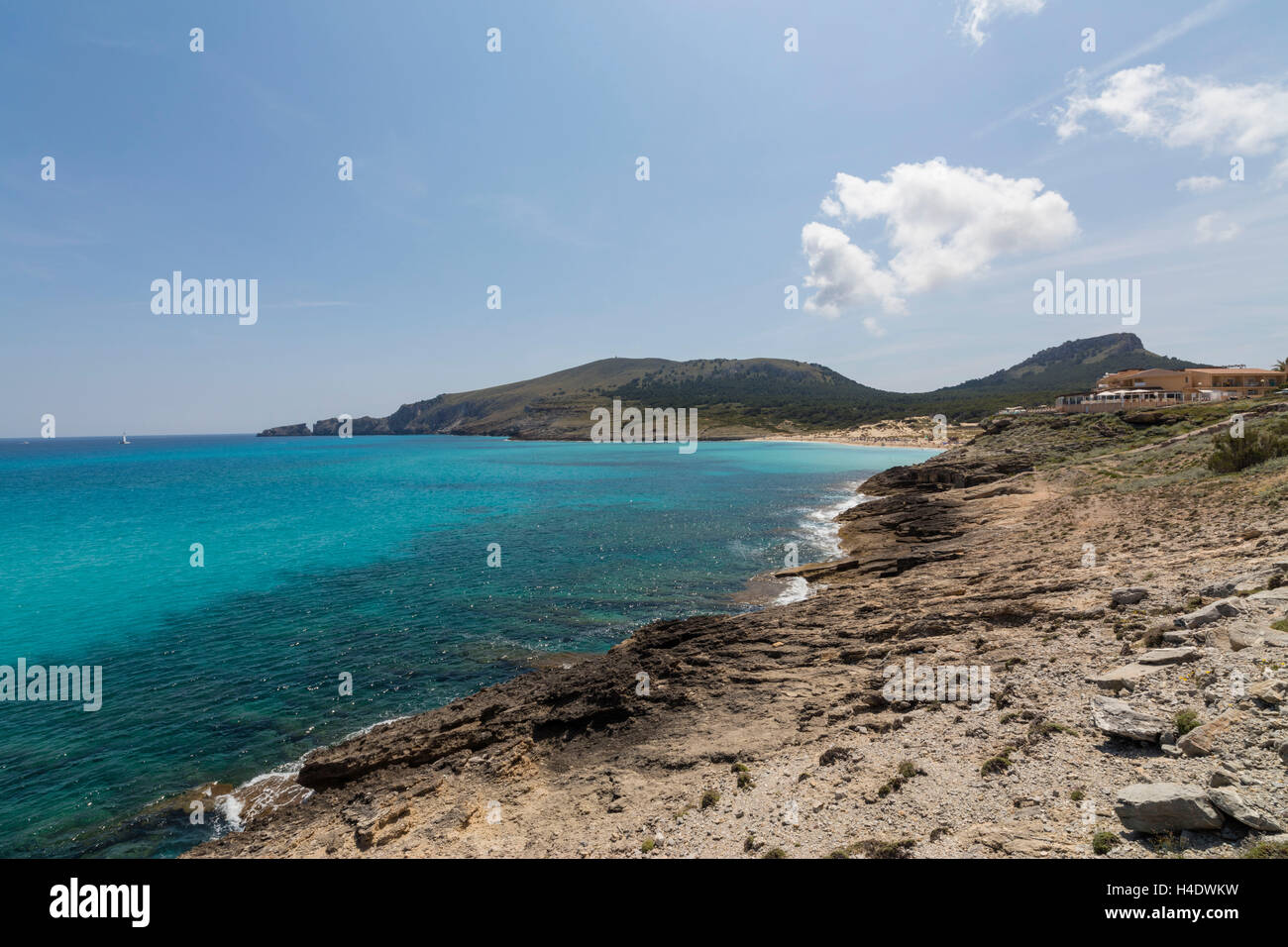 Spain, the Balearic Islands, island Majorca, coast with Cala Mesquida ...
