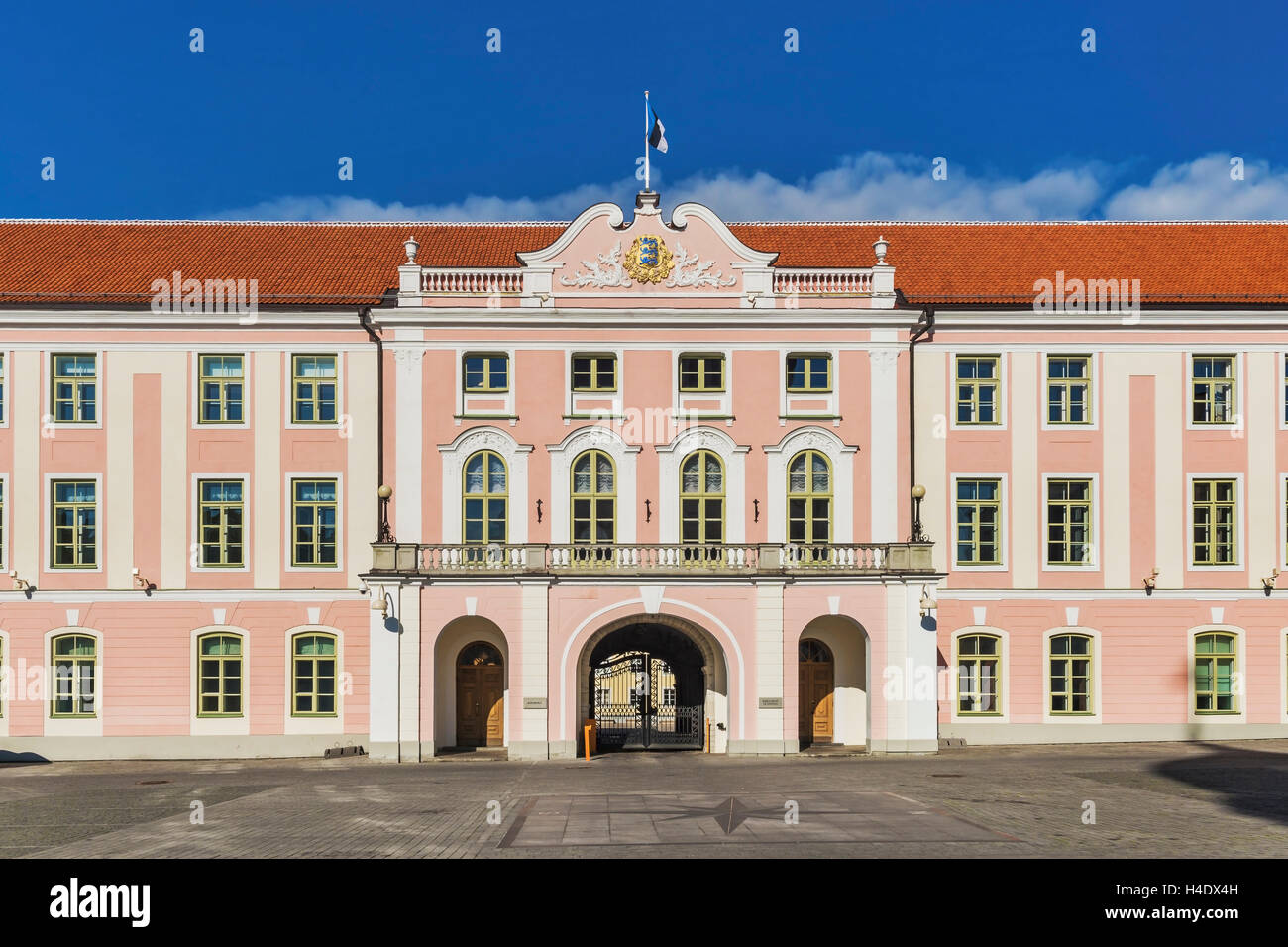 The parliament building of Estonia is located on the Castle hill ...