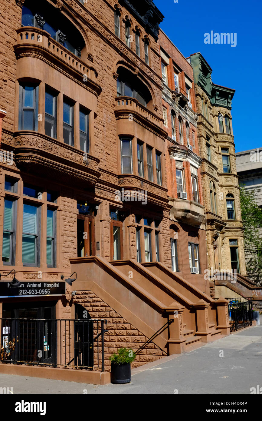 Renovated historic brownstone apartment building on Lenox Avenue aka ...