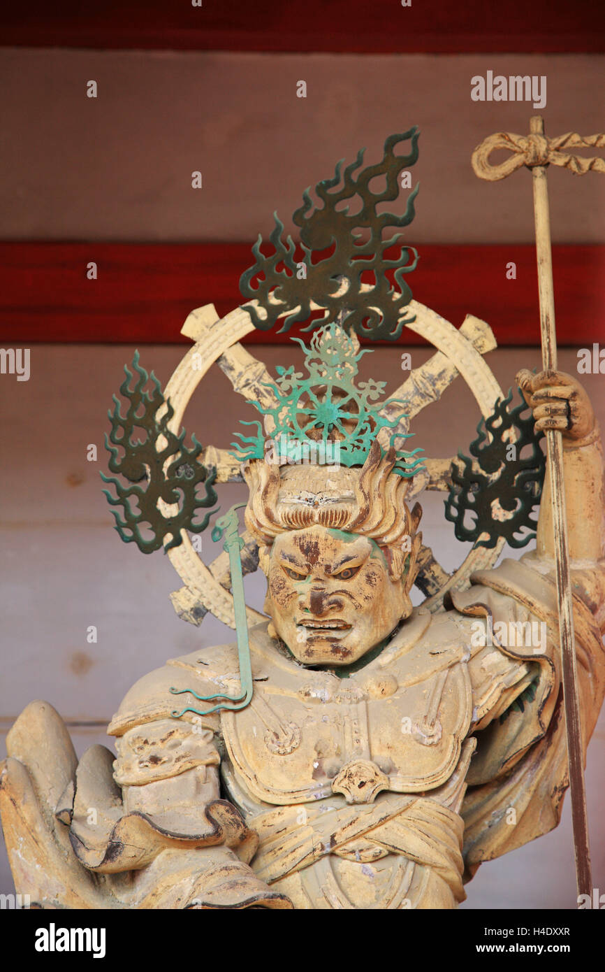Japan, Kyoto, Ninnaji Temple, Jikokuten Guardian deity statue Nioumon ...
