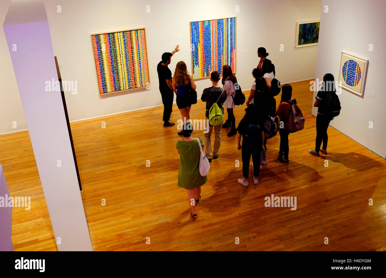 Visitors inside of Studio Museum of Harlem.Harlem,New York City,USA ...