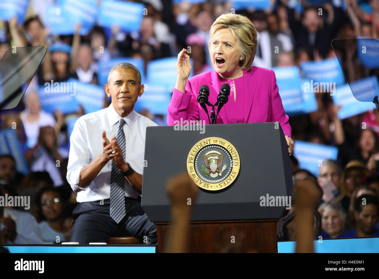 Presidential candidate Hillary Diane Rodham Clinton campaigns in ...