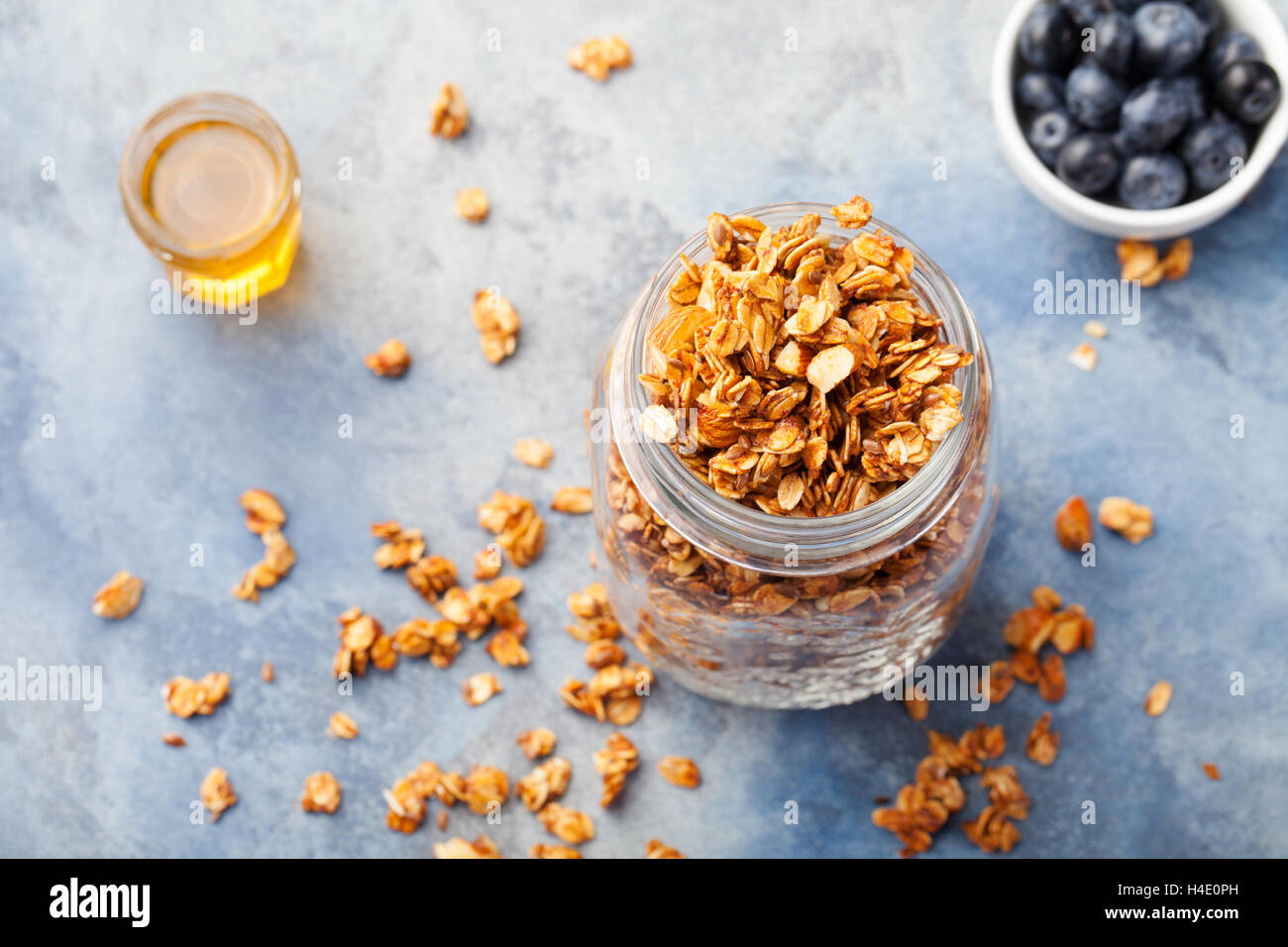 Healthy breakfast Fresh granola, muesli Stock Photo - Alamy
