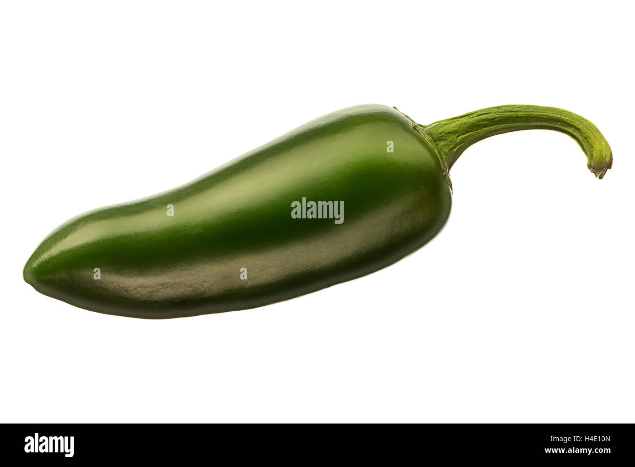 Hot green chili or chilli pepper isolated on white Stock Photo - Alamy