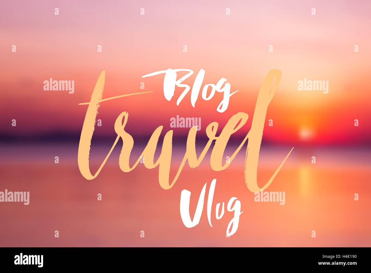 Vector handwritten typography. Travel blog lettering. For outdoors ...