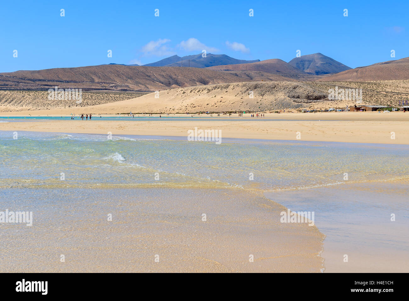 Beautiful lagoon on Sotavento beach on Jandia peninsula, Fuerteventura ...