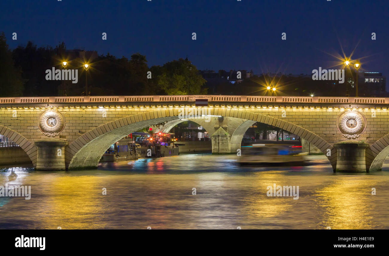 The pont Louis Philippe is a bridge across the river Seine in Paris. It ...