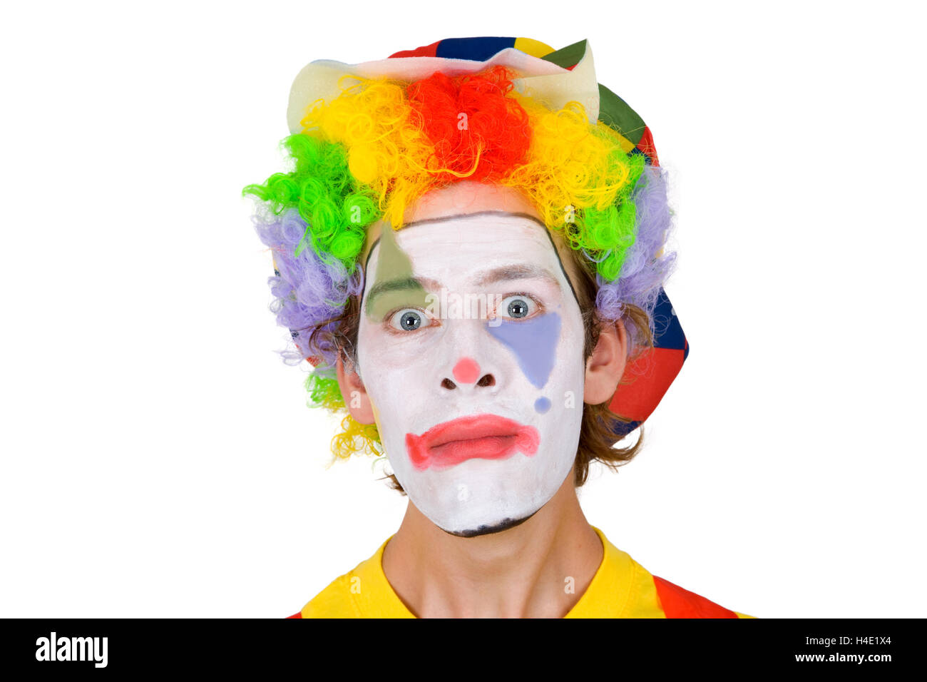 Colorful Clown isolated on white background Stock Photo - Alamy