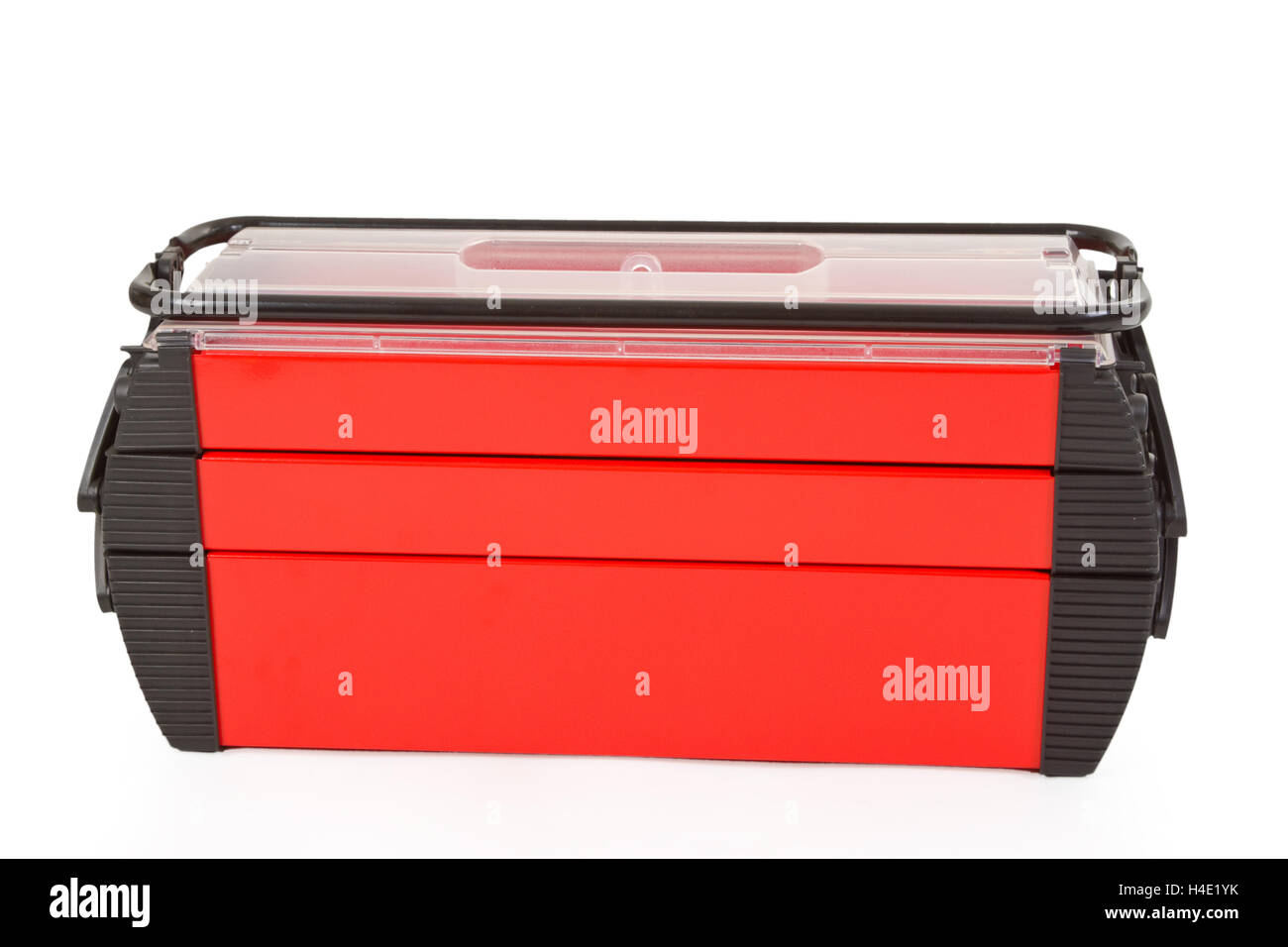 Red closed toolbox isolated on white background Stock Photo - Alamy