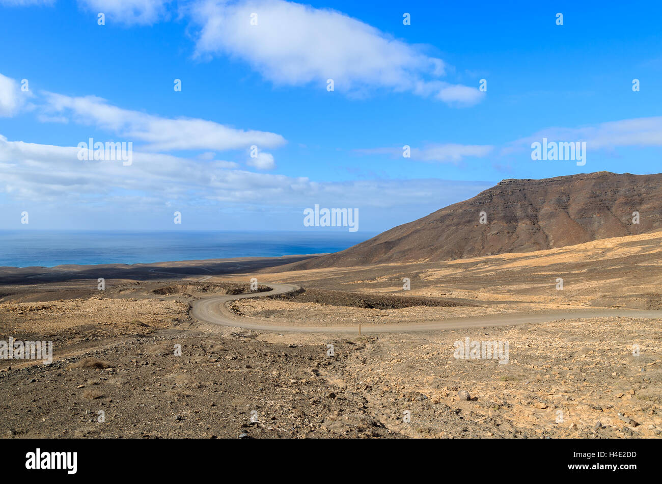 Local unpaved road from Morro Jable to Cofete beach on Jandia peninsula ...
