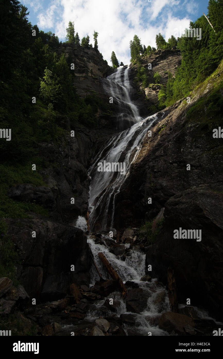 Water fall im the Valley of Falling Waters at the Malta High Alp Street ...