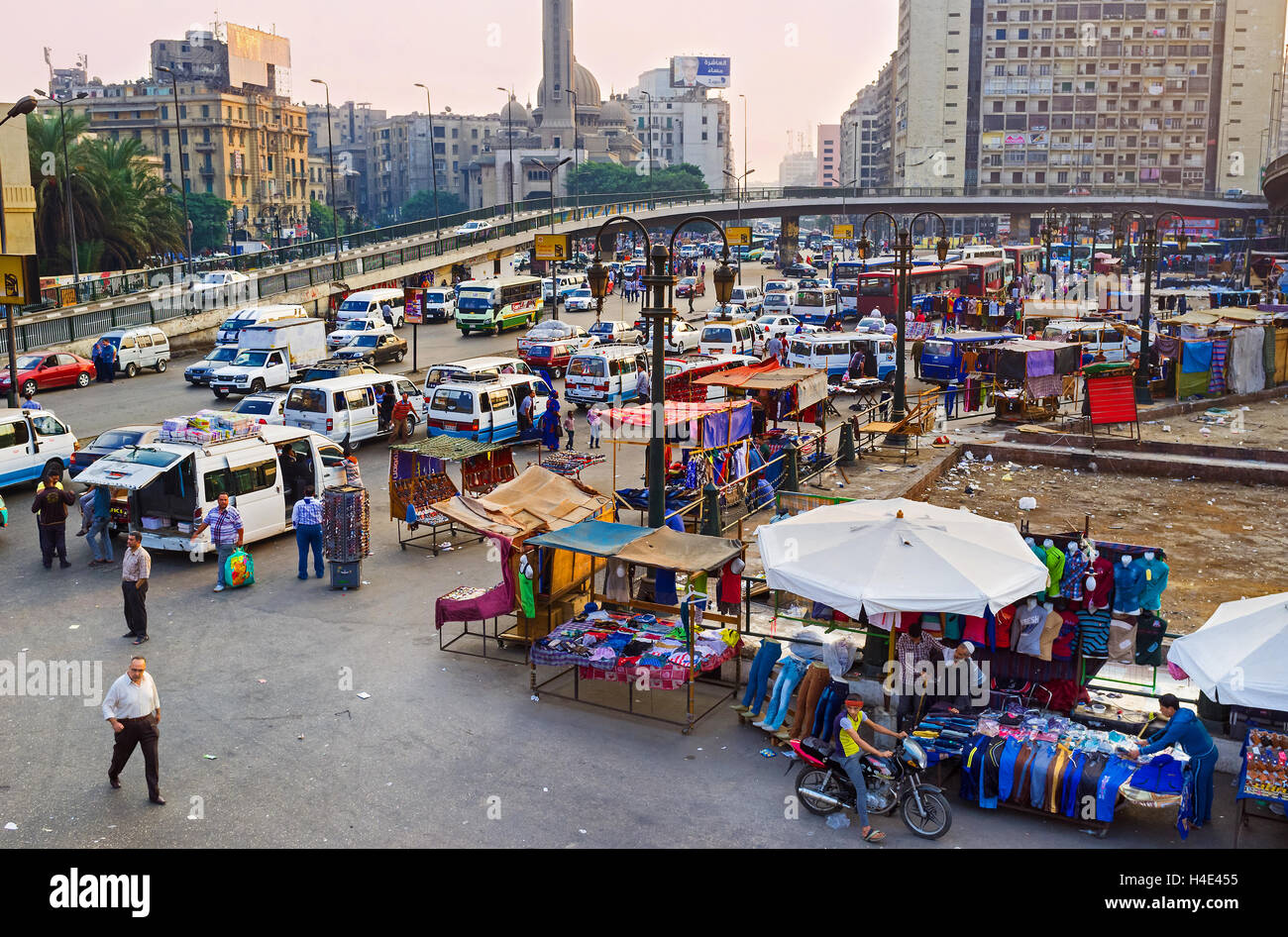 The traffic on the Ramses Square, Cairo, Egypt Stock Photo - Alamy
