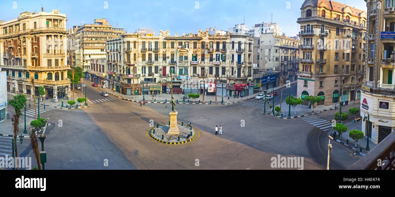 Panorama of Talaat Harb square - the most popular and best known place ...