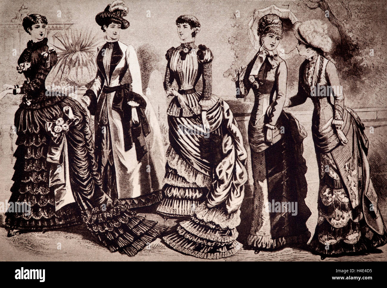 Ladies fashions in the 1880s, when the bustle reached it's height of ...