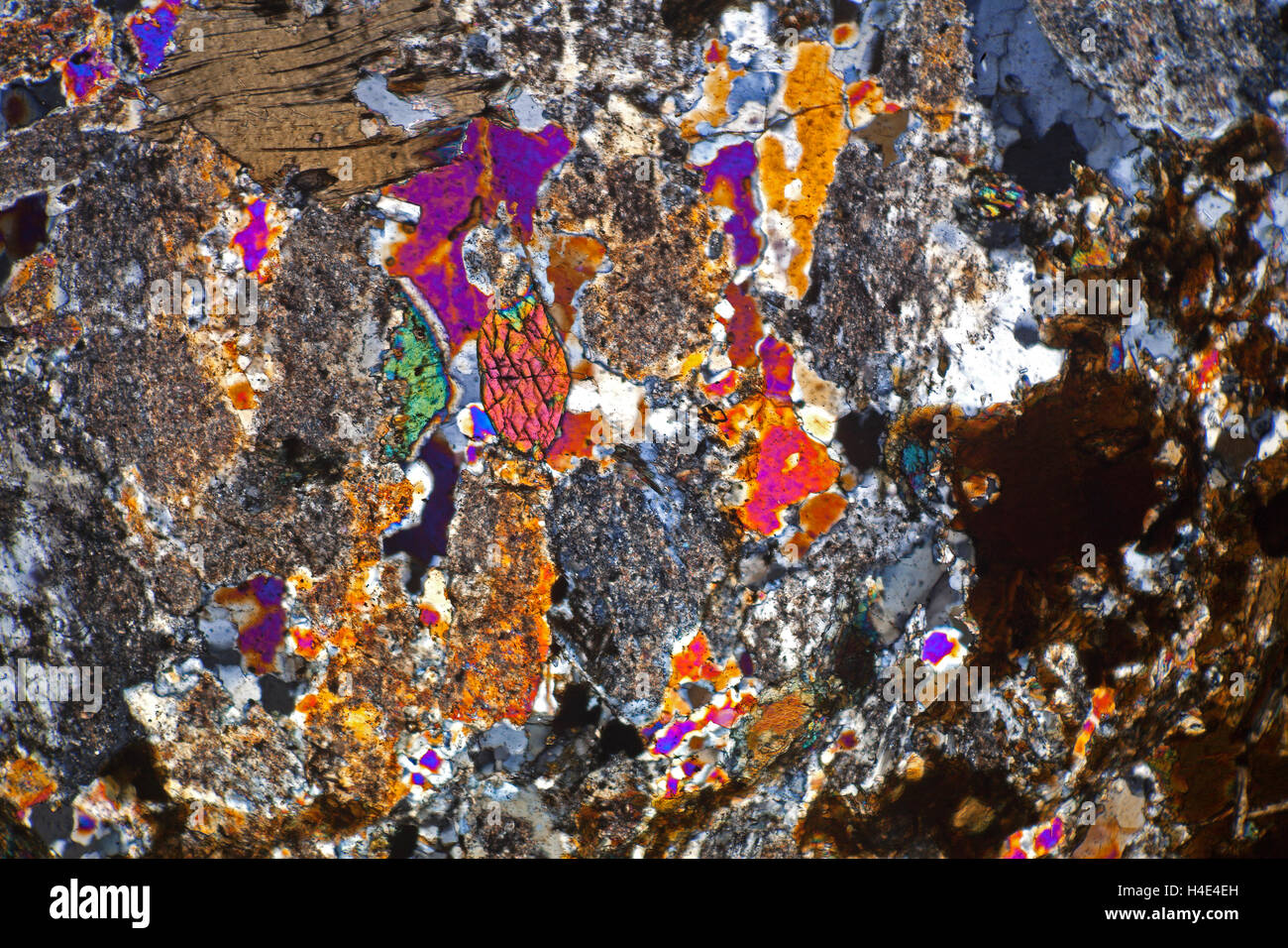Mineralogy geology microscope isomorphous hornblende biotite hi-res ...