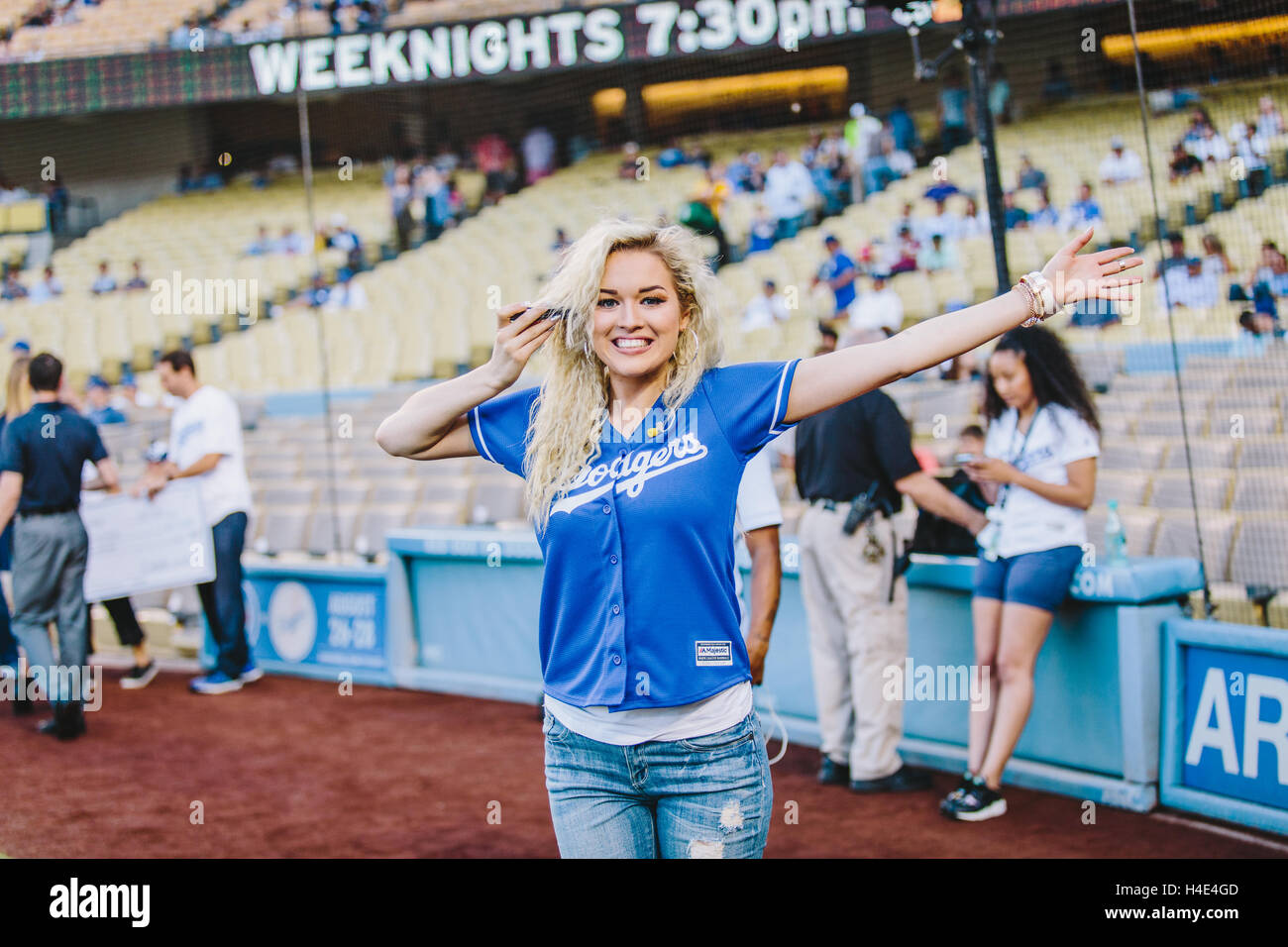 Musical Artist EMM portrait at Dodger Stadium on July 7th, 2016 in Los ...