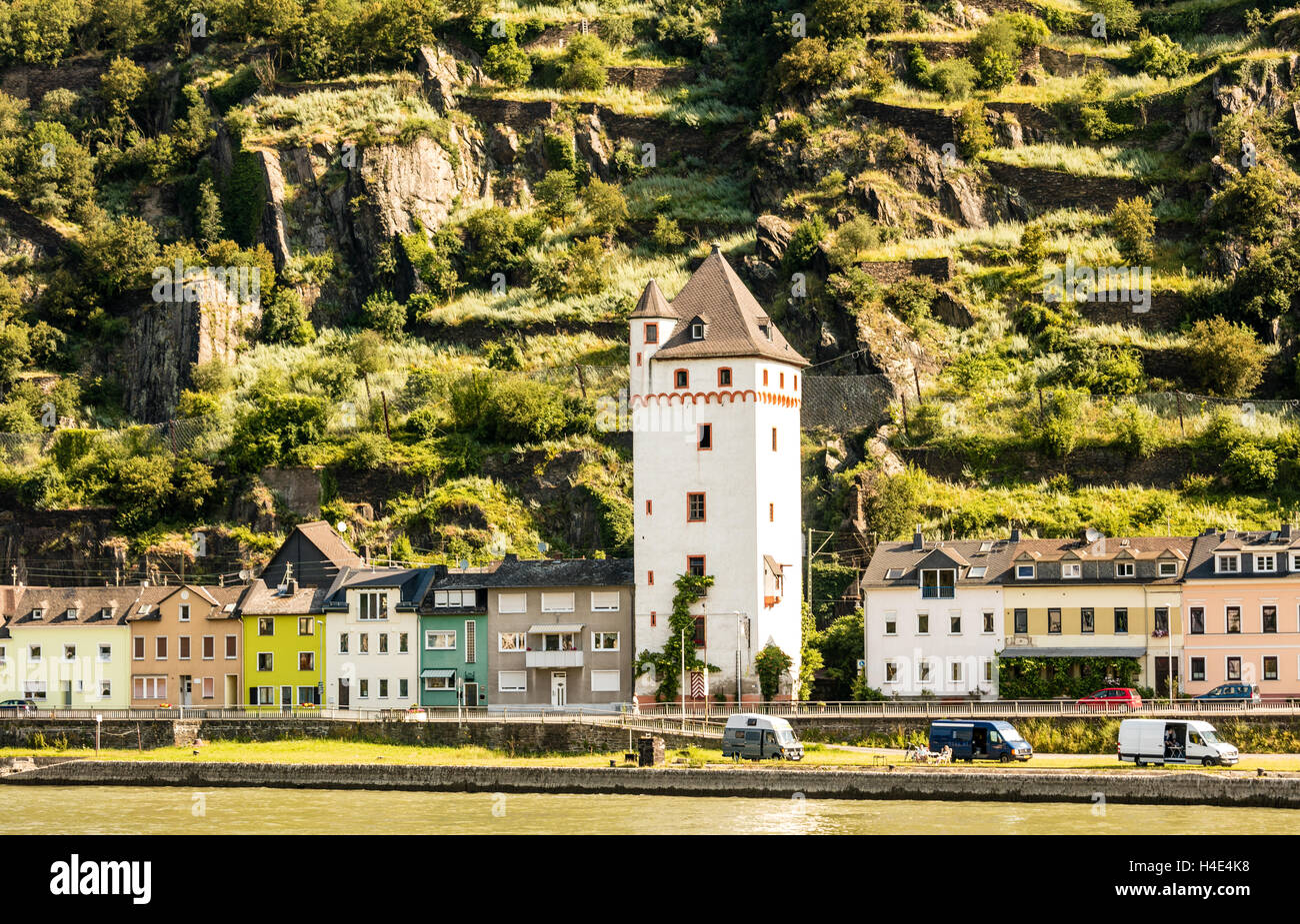 Pretty village, Rhine Gorge, Germany, Europe Stock Photo - Alamy