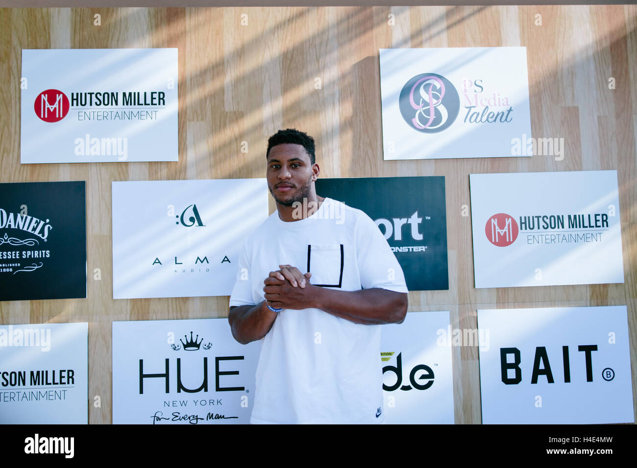 Linebacker Malcolm Smith of the Oakland Raiders attends Allen Iverson's ...