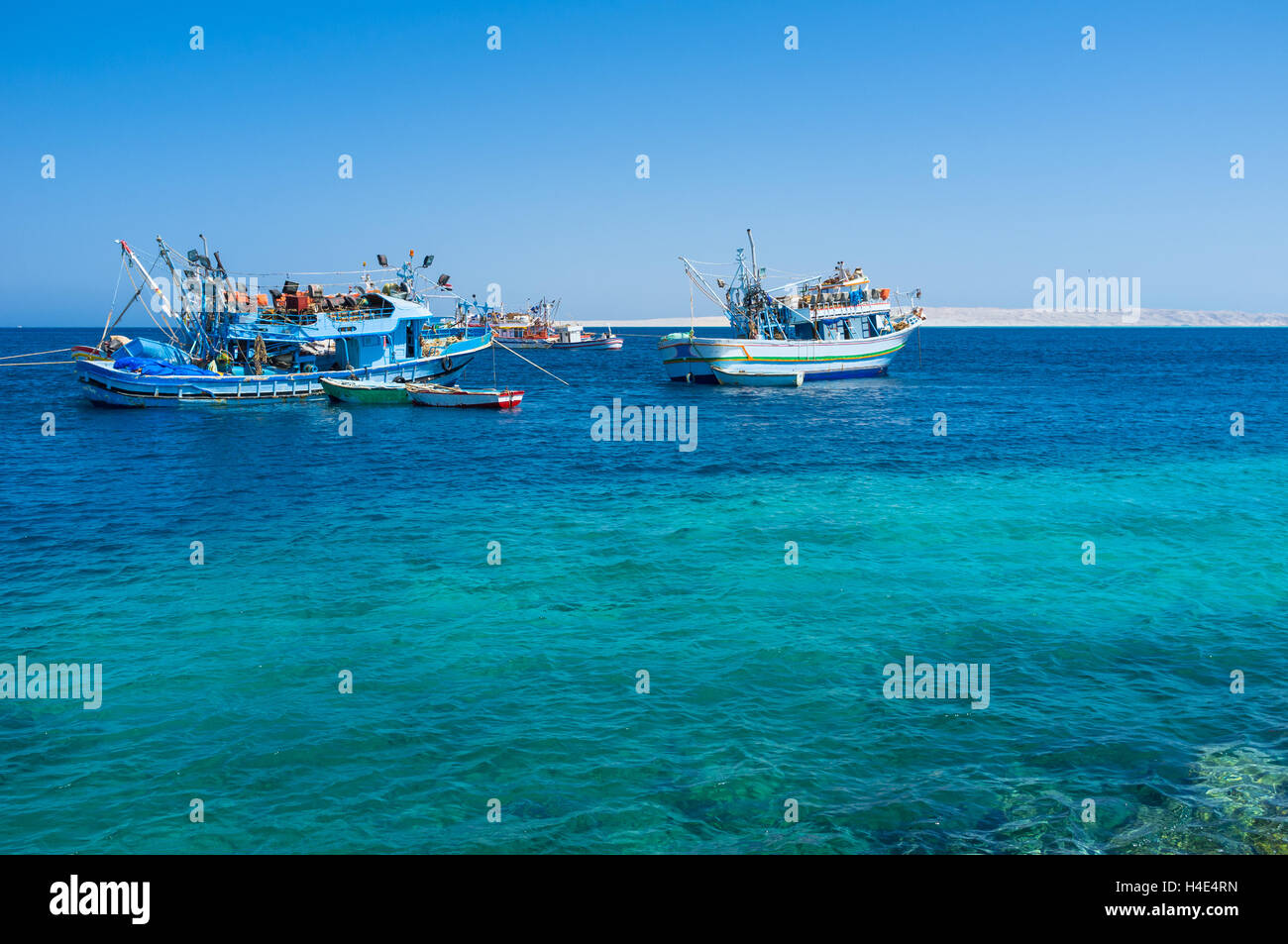 The fishing boats next to the port, Hurghada, Egypt Stock Photo - Alamy