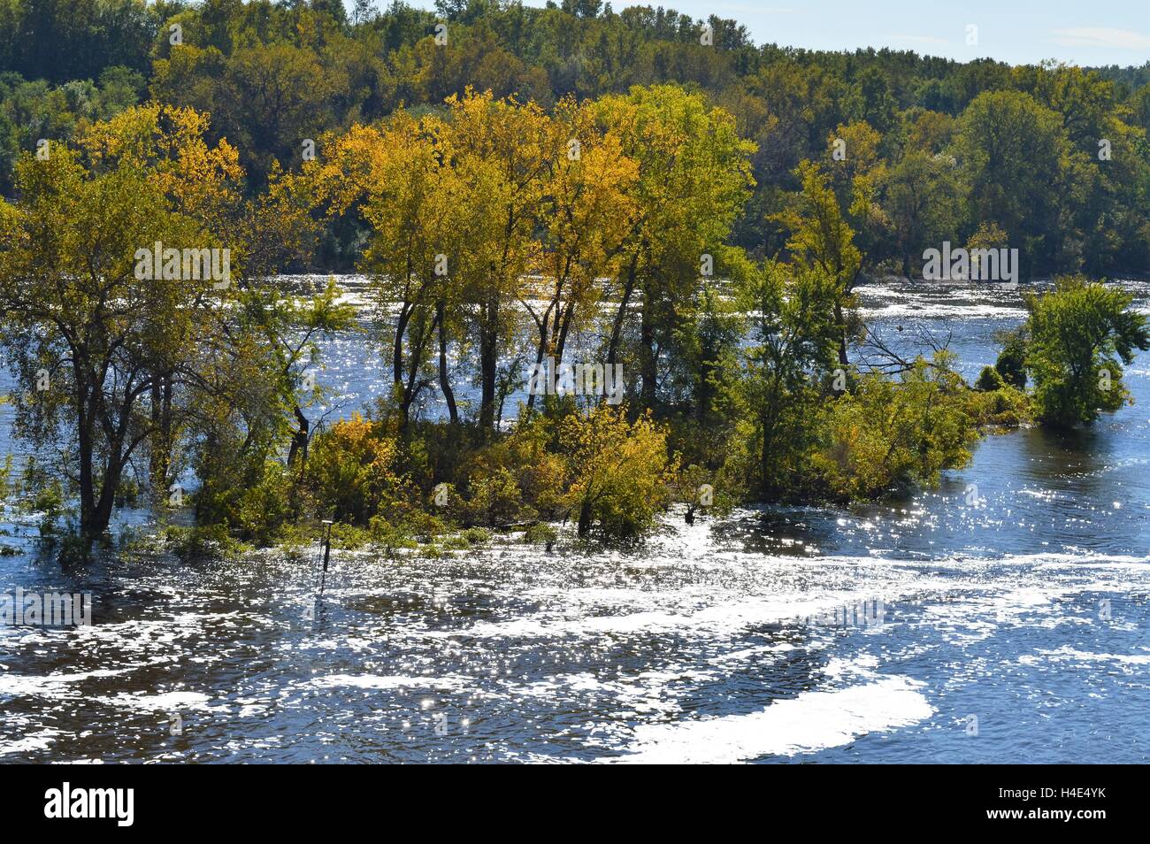 High Water Level in the River Stock Photo - Alamy