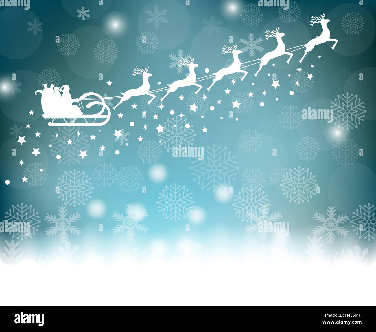 Santa claus rides reindeer Stock Vector Images - Alamy