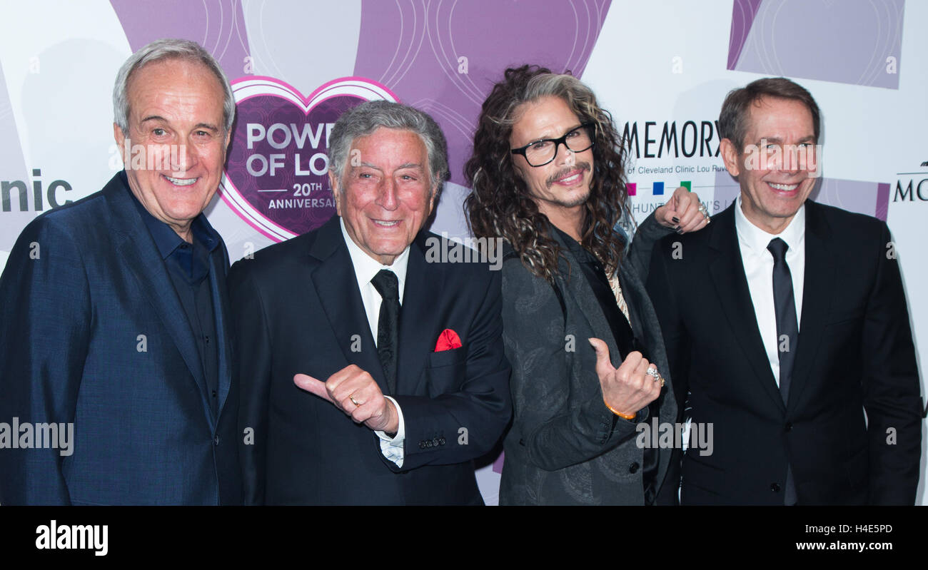Larry Ruvo, Tony Bennett, Steven Tyler, and Jeff Koons attend Memory ...