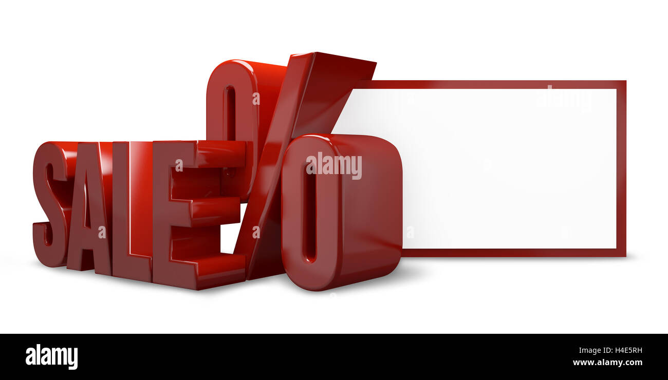 sale 3d render sale board shopping Stock Photo - Alamy