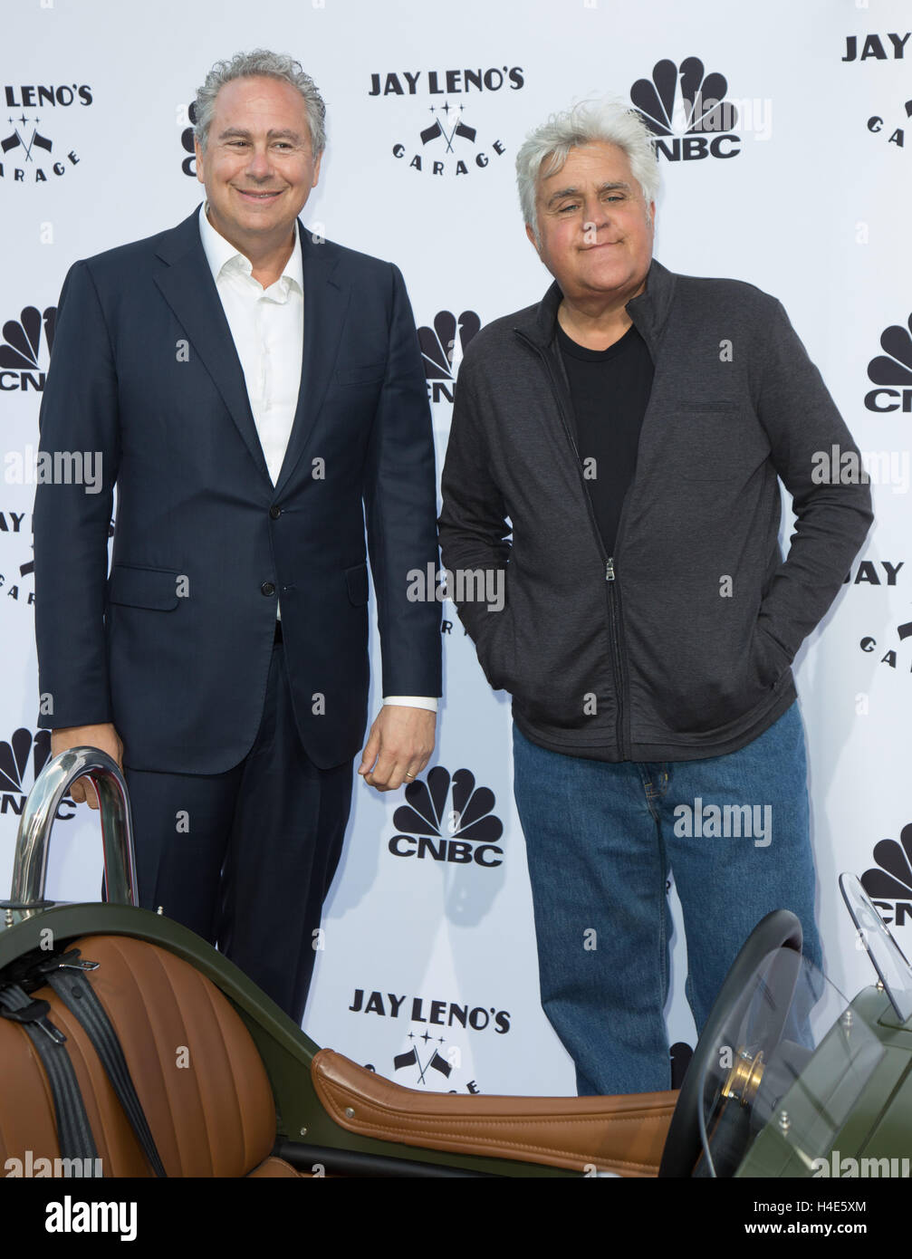 Marc Hoffman and Jay Leno attend ‘Jay Leno’s Garage’ Premiere Event at ...