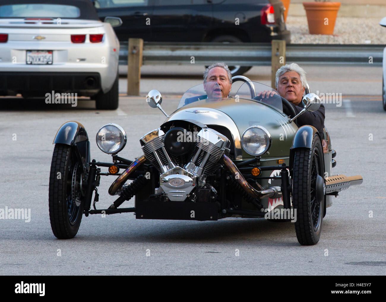 Marc Hoffman and Jay Leno attend ‘Jay Leno’s Garage’ Premiere Event at ...