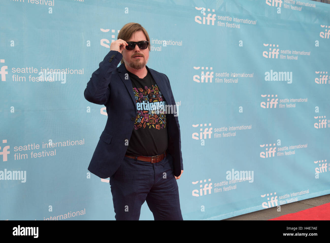 Linas Phillips, director of Rainbow Time, at SIFF red carpet opening ...