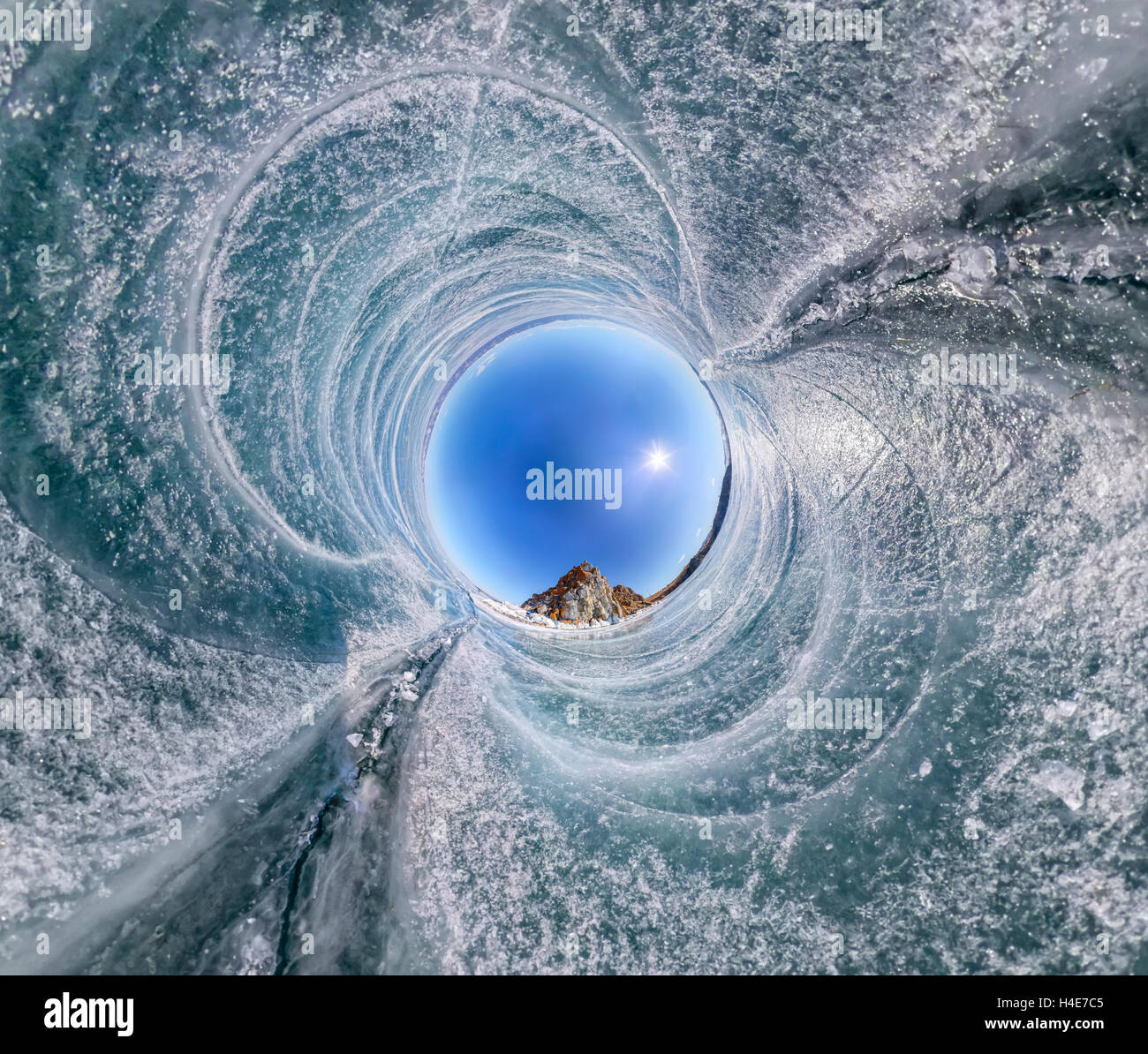 Spherical Panorama Shaman Rock or Cape Burhan on Olkhon Island in ...