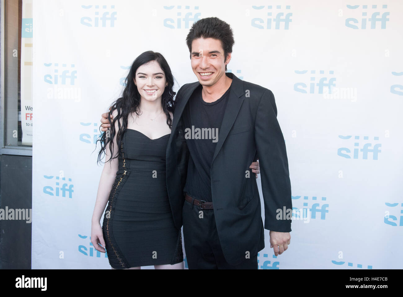 (L) Actor Chelle Sherrill and co-star Ben Barrett attend the Seattle ...