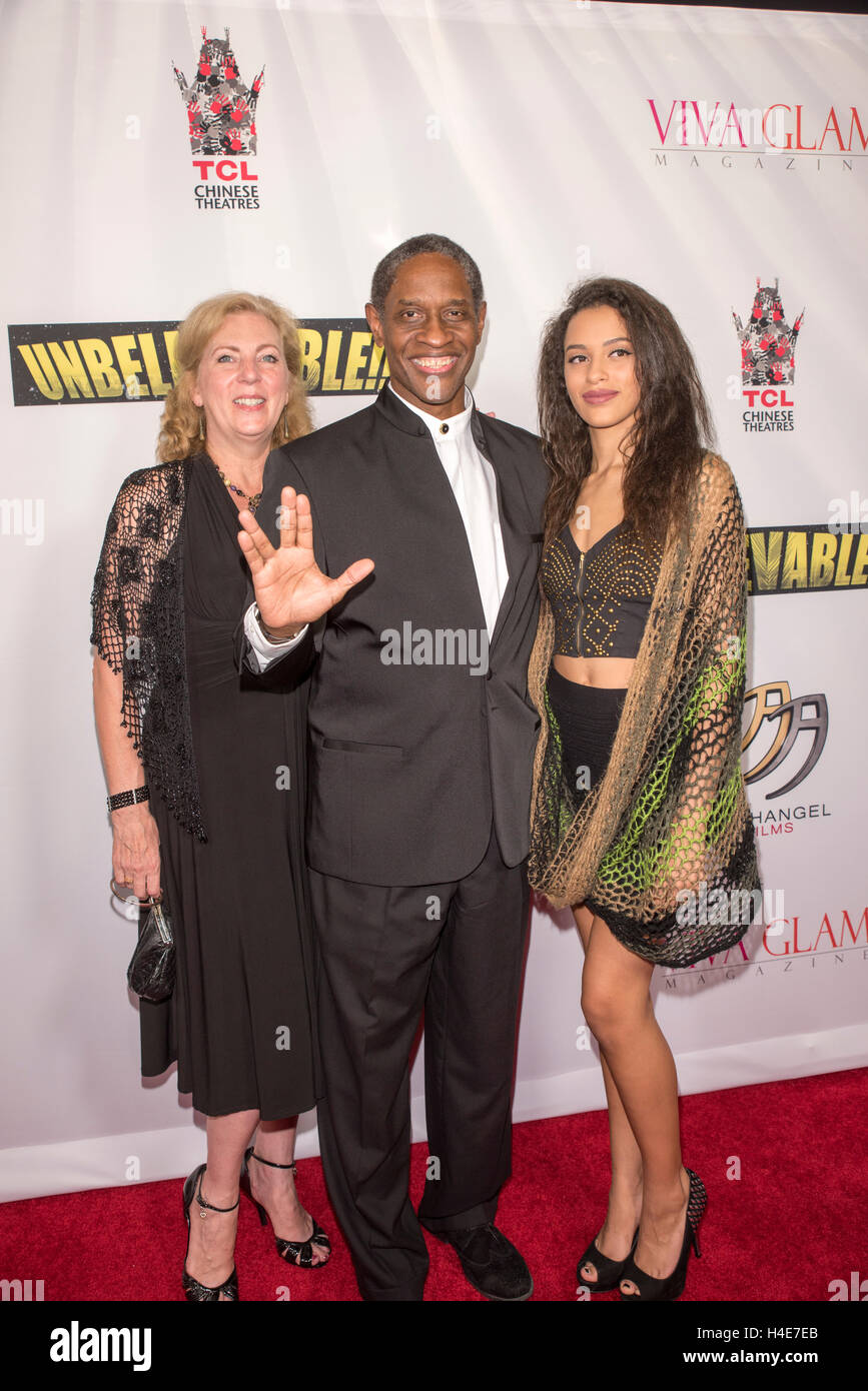 Tim Russ with family arrives at the Unvelievable movie premiere, 50th ...
