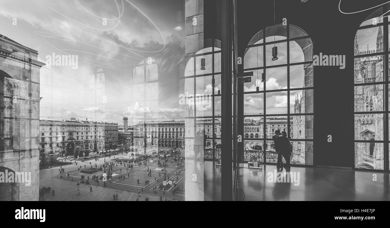 The view from Museo del Novecento. In the background Piazza del Duomo ...