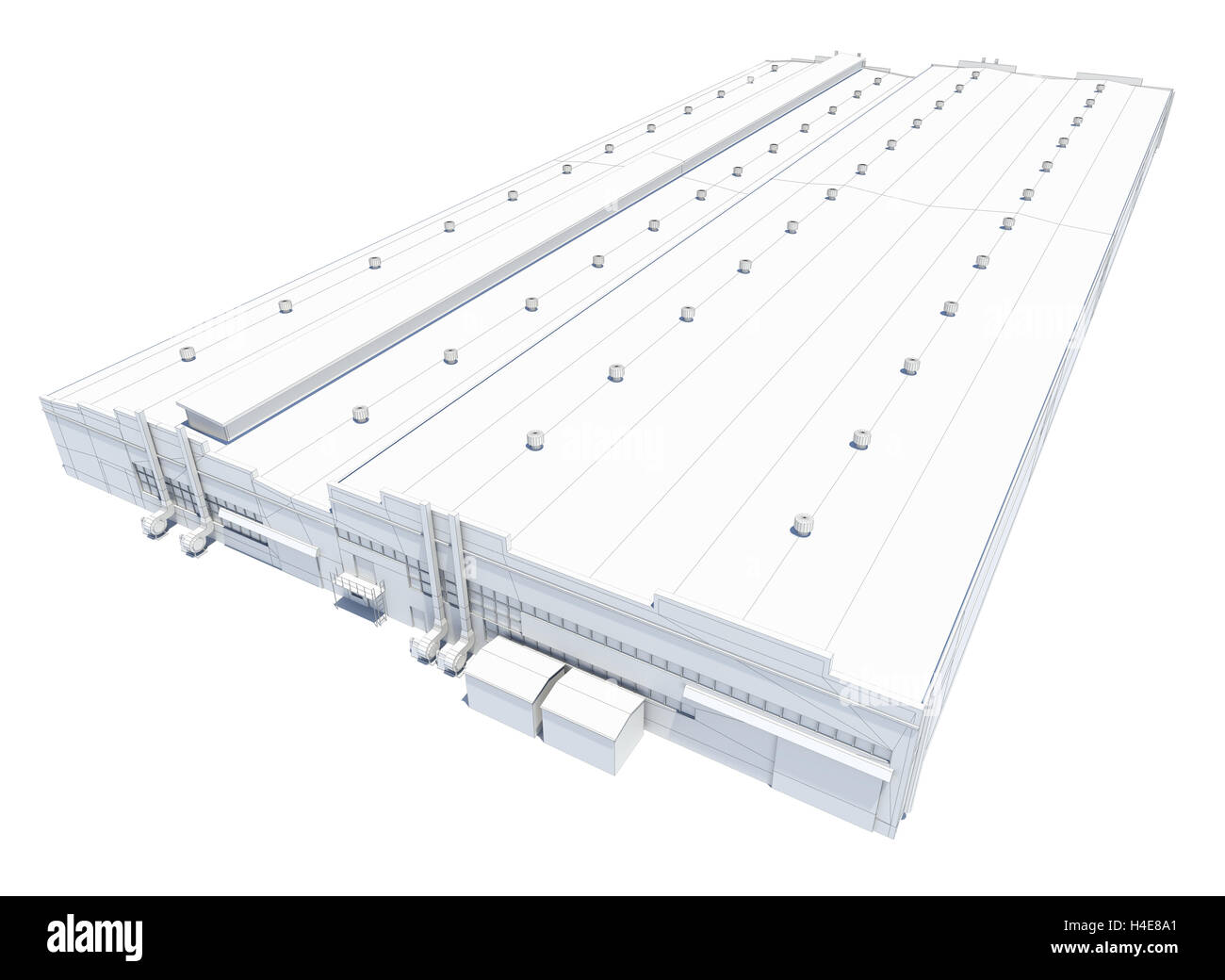 White steel frame roof Cut Out Stock Images & Pictures - Alamy