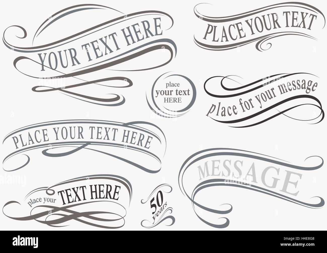 Calligraphic Design Elements Stock Vector Image & Art - Alamy