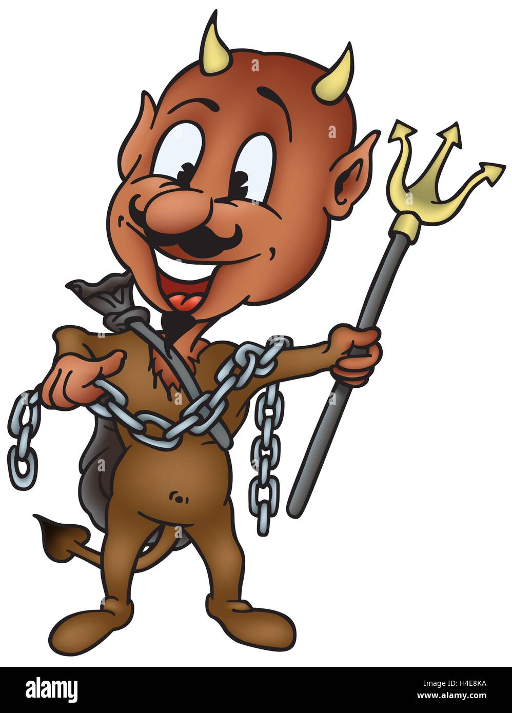 Brown Devil With Trident Stock Vector Image & Art - Alamy